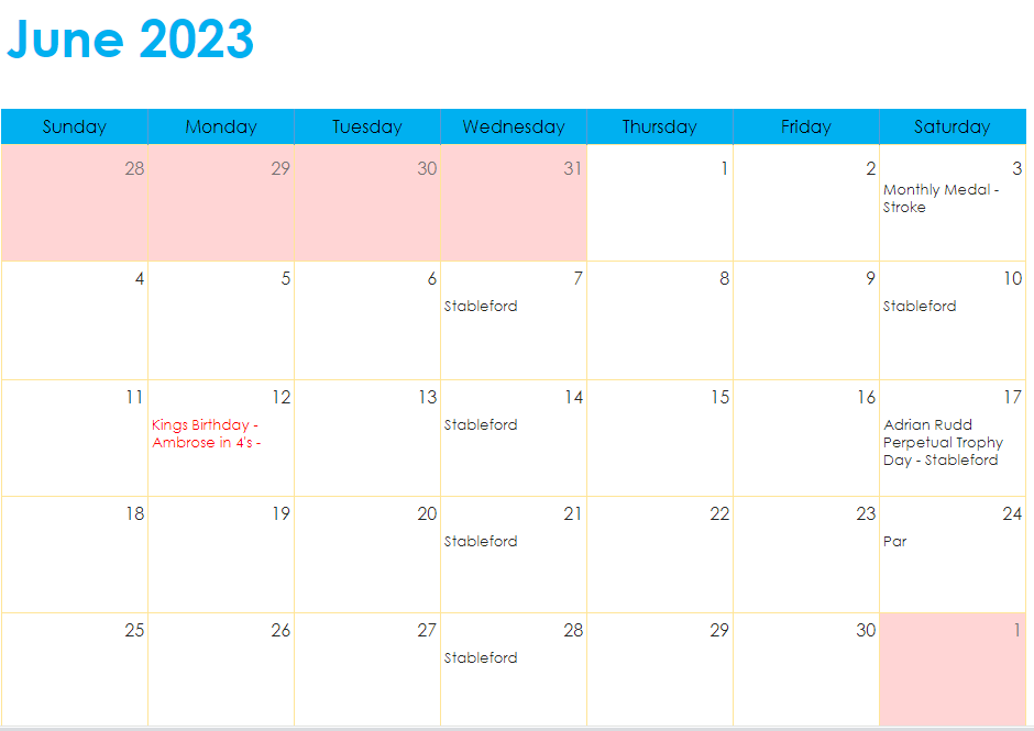 Syllabus - Merbein Golf Club